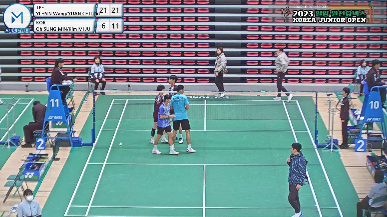 혼복 XD U19 64강 | (TPE) YI HSIN Wang/YUAN CHI Liao vs (KOR) Oh SUNG MIN/Kim MI JU[2023 밀양 원천요넥스 ...