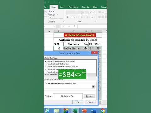 Automatic border in excel#Shorts video#Advance Trick#Thakur Advance Excel - YouTube