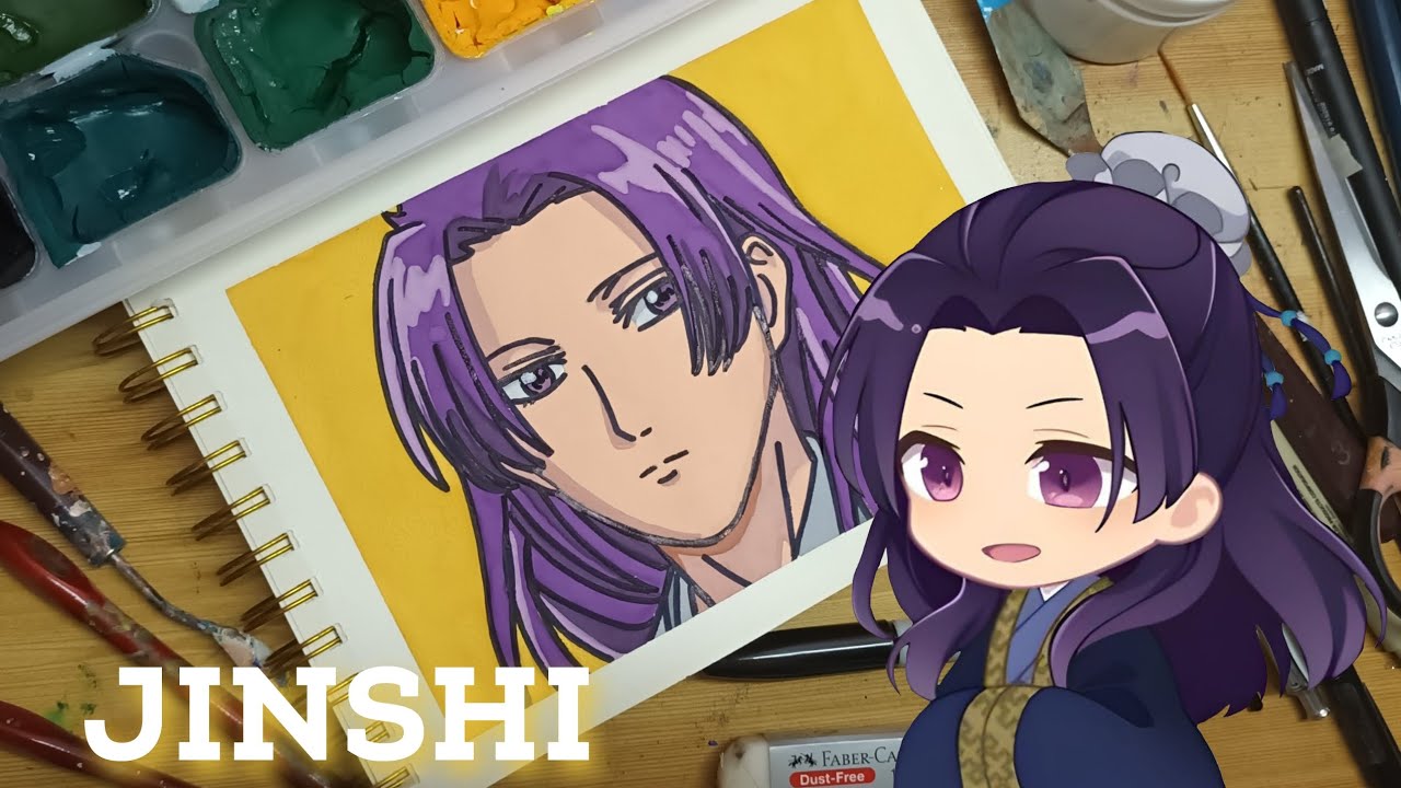 JINSHI + THE APOTHECARY DIARIES + GOUACHE + ANIME DRAWING - YouTube