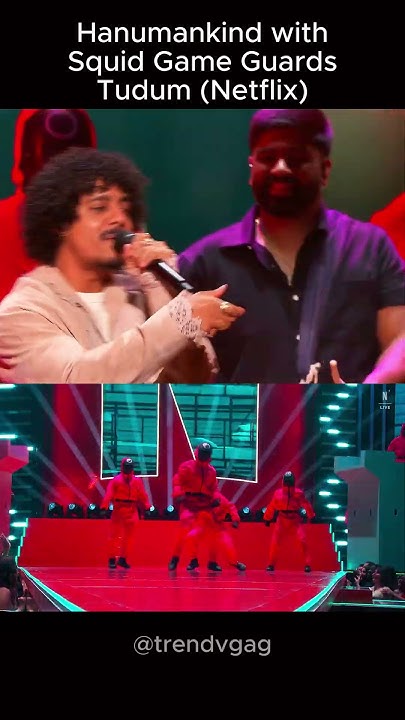 Hanumankind at Tudum With Squid Game Guards #shorts #hanumankind #tudum #netflix #squidgame ...