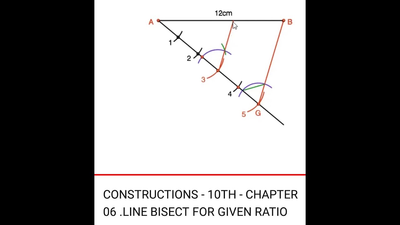 CONSTRUCTIONS. video : 10. - 10TH - CHAPTER 06 .DIVIDE A LINE SEGMENT ...