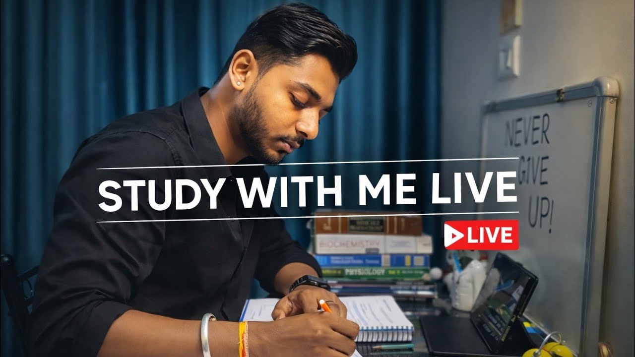 🔴 LIVE Study With Me | MBBS | 2-Hr Focus 📚| pomodoro - YouTube