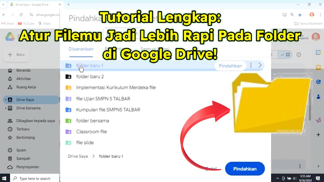Cara Cepat Pindahkan File ke Folder di Google Drive! - YouTube