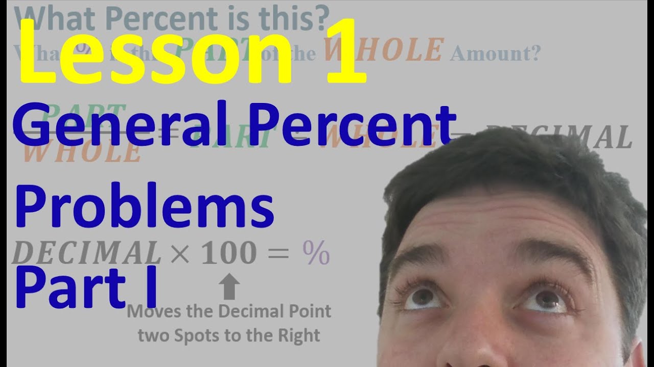 Lesson 1 General Percent Problems Part I - YouTube