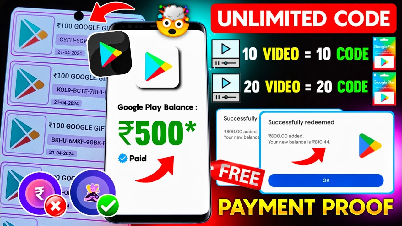 Free Redeem Code | Free Redeem Code App 2024 | Google Play Redeem Code ...