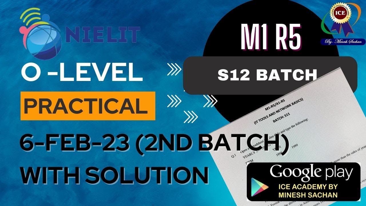 O Level Practical S12 Batch Solution| O level practical paper solution ...