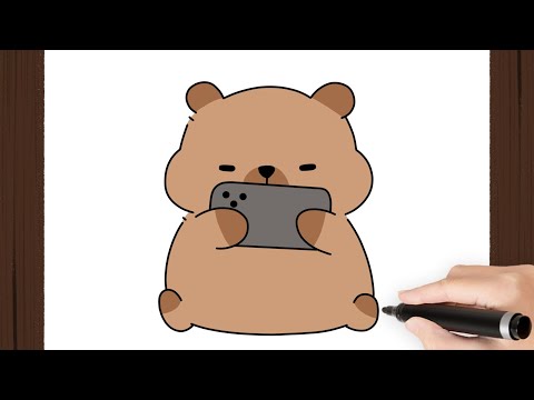 How To Draw a CAPYBARA PLAYING KAWAII I Easy