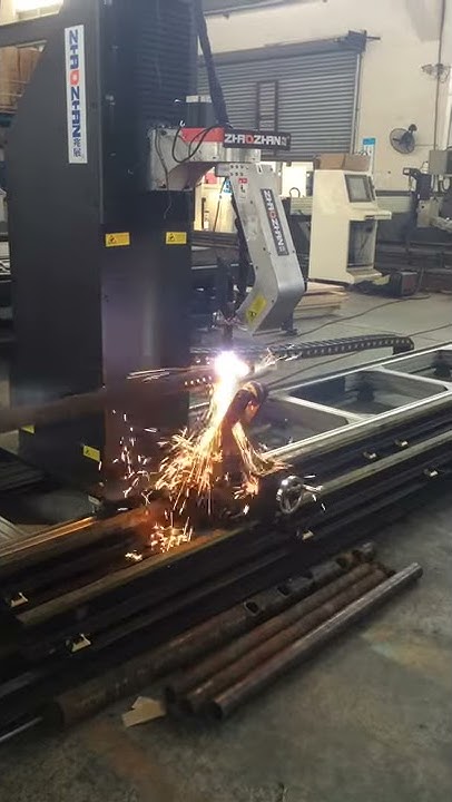CNC Plasma/Flame Pipe cutting machine - YouTube