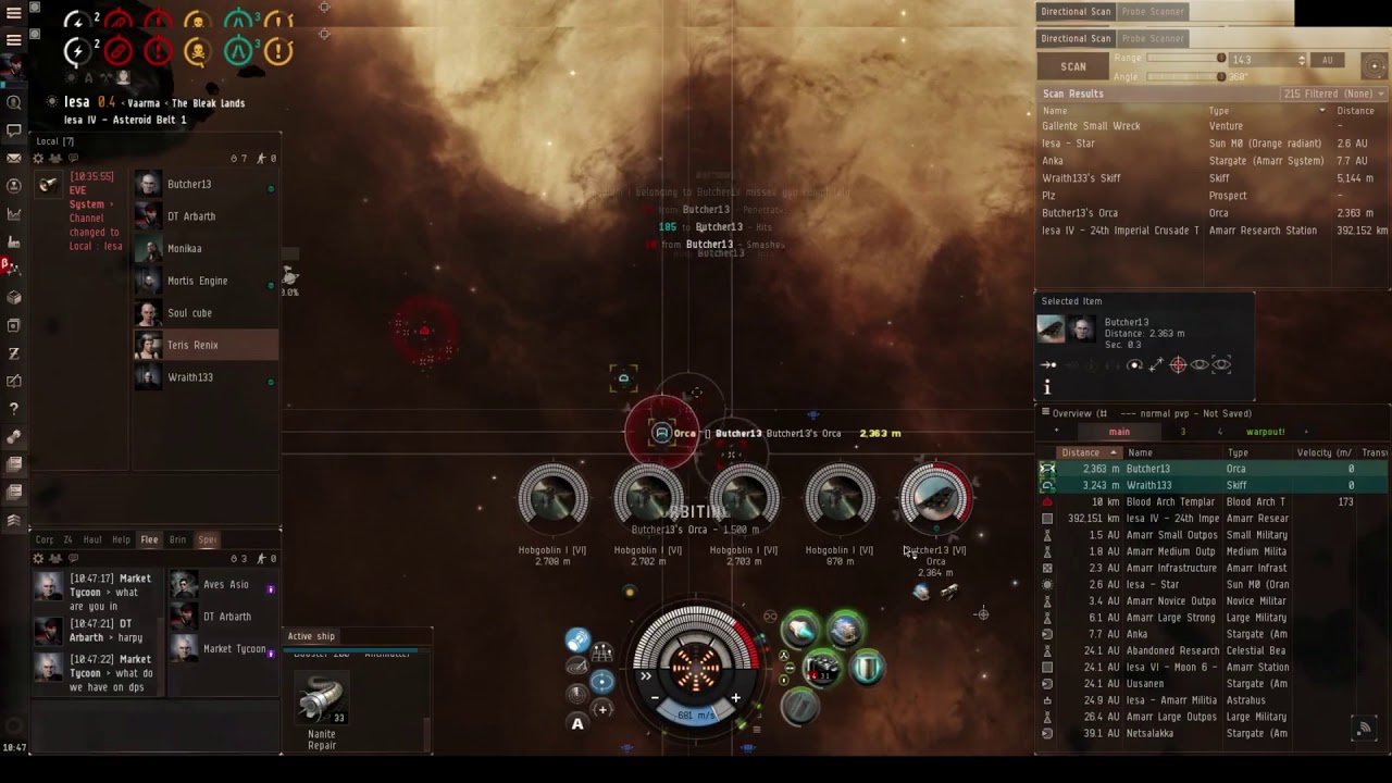 EVE Online Solo PVP Orca Catch and Kill - YouTube