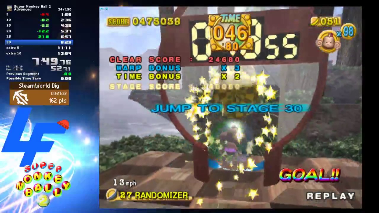 Speedrun super monkey ball 2 advanced + extra 12min48 - YouTube