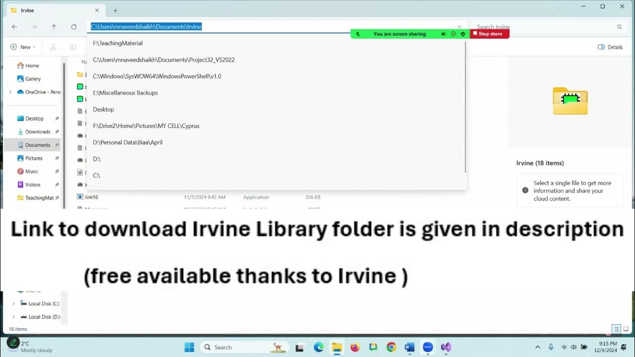 setting up project for x86 assembly in visual studio for MASM and Irvine library - YouTube