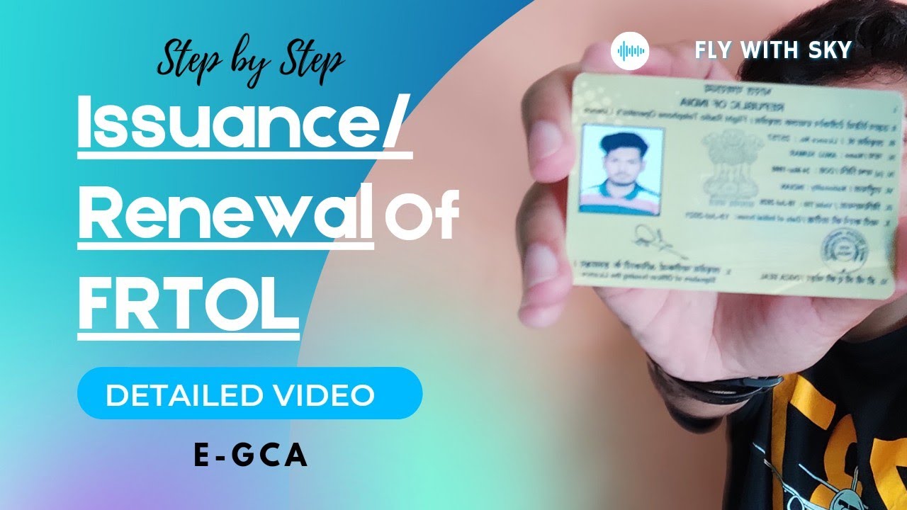 Process of applying FRTOL through eGCA | Detailed video | Fly With Sky ...