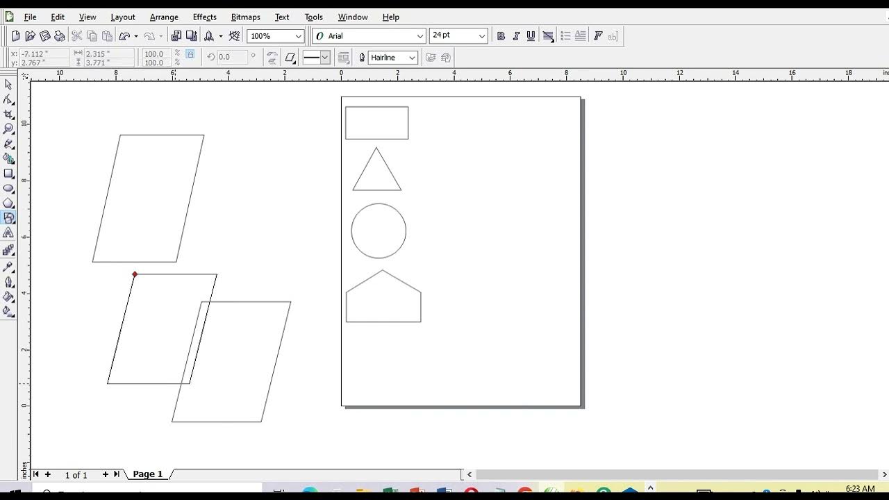 Corel Draw -Basic Shape Completion - YouTube
