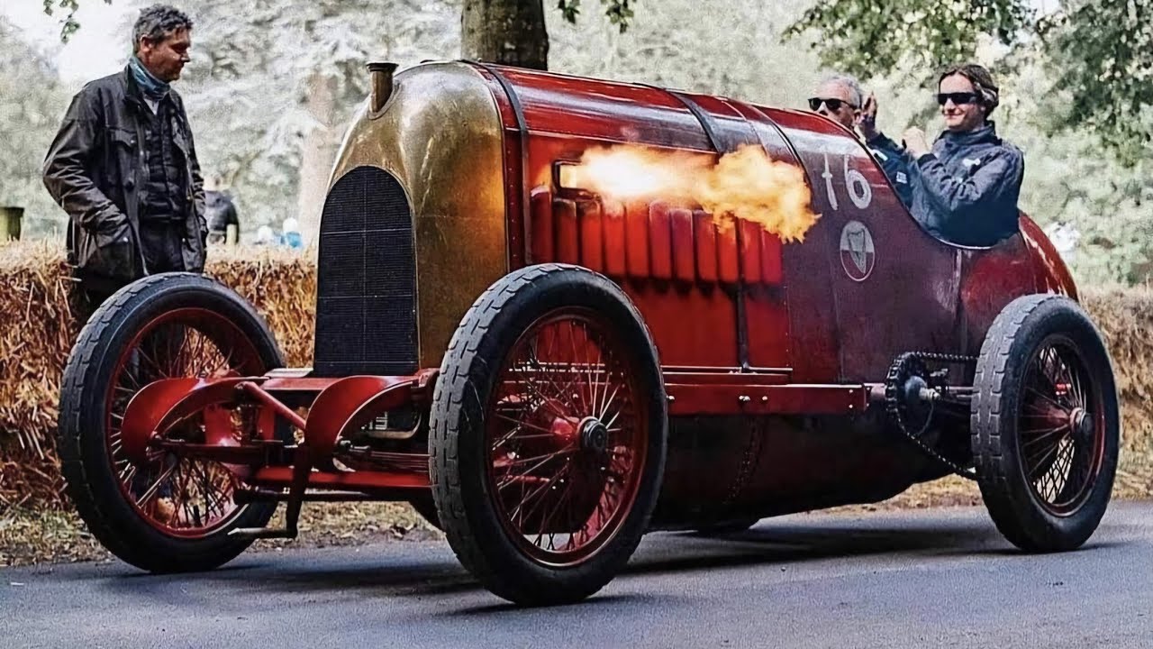 The Beast of Turin: 1911 Fiat S76 in Action - 28.4-litre 4-Cylinder ...