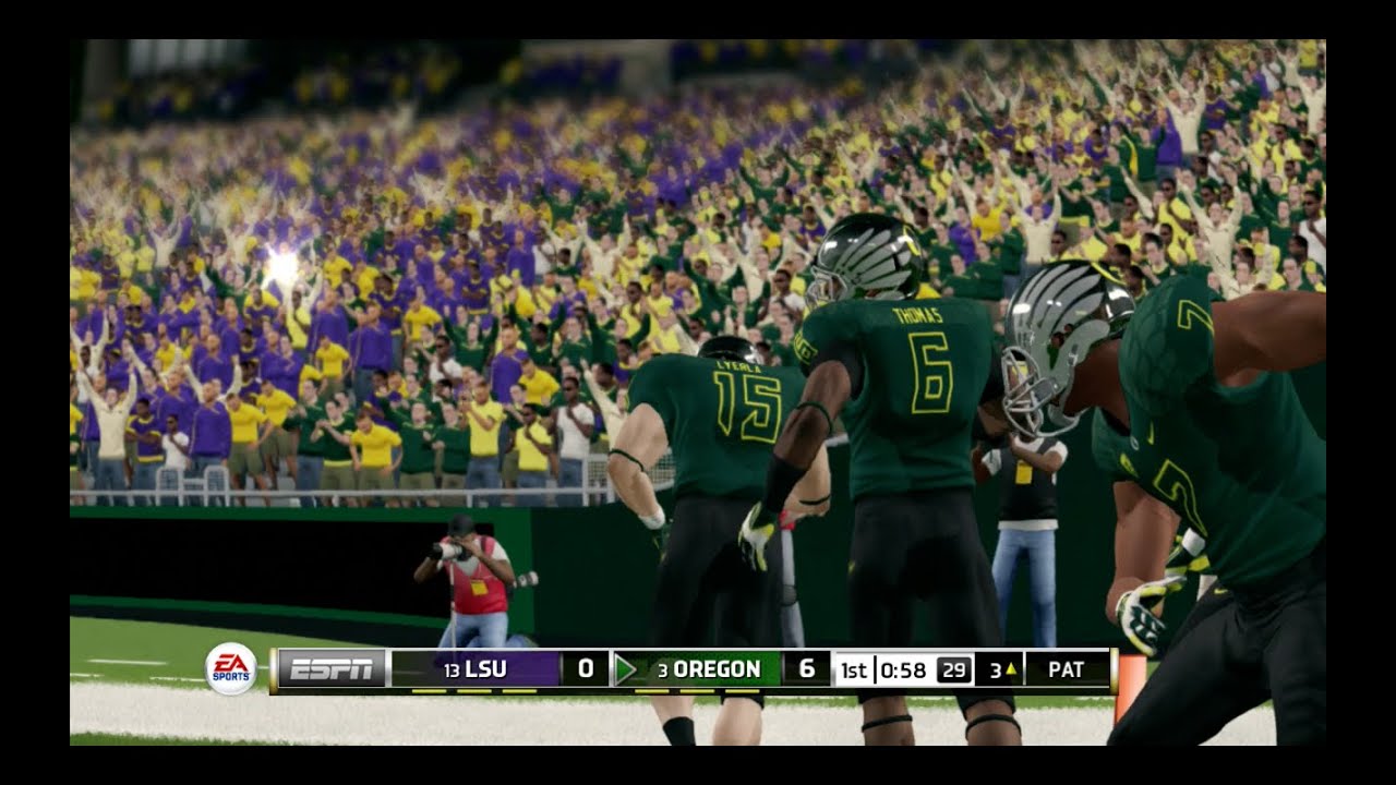 NCAA Football 14, Tuesday Team Up (Oregon vs LSU) - YouTube