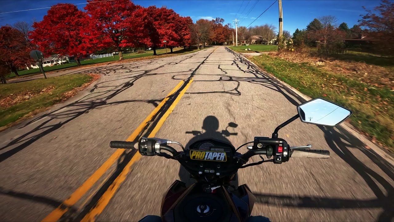 Riding my Kawasaki Z125 through beautiful woods and backroads - YouTube