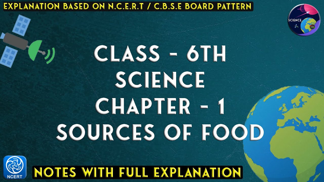 Class - 6th - | Science | Chapter - 1 | Sources of Food | Notes - YouTube