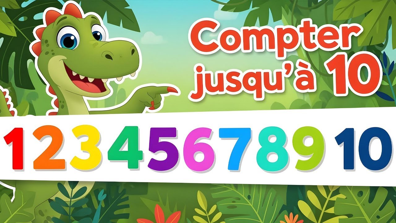 Apprendre à Compter jusqu’à 10 avec les Dinosaures 🦖 | Chanson ...