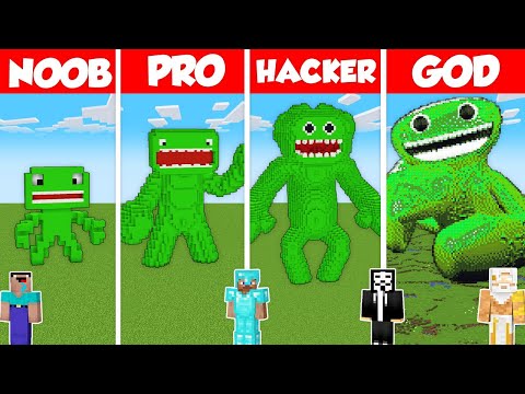 GARTEN OF BANBAN HOUSE BUILD CHALLENGE - Minecraft Battle: NOOB vs PRO vs HACKER vs GOD / Animation