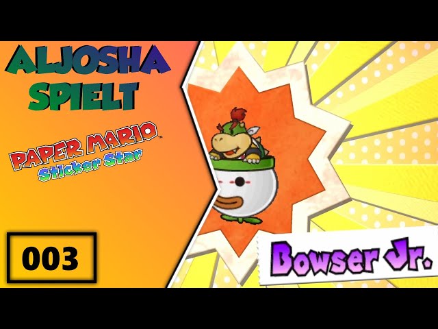 Paper Mario Sticker Star Bowser Jr Nintendo 3DS Paper Mario Sticker