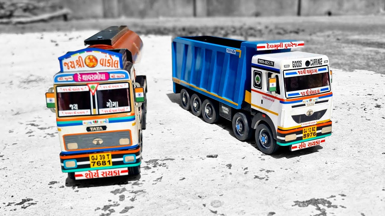 Truck Miniature Model Making || Tata 4825 Bs6 Truck || Tipper and ...