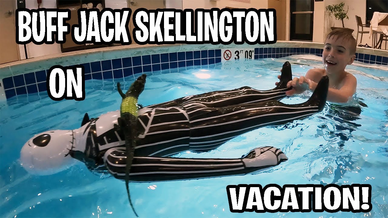 Inflatable Buff Jack Skellington Goes on Vacation! - YouTube