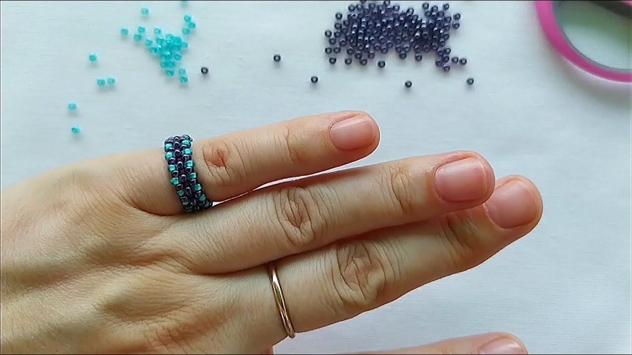 How to make DIY beaded rings - YouTube