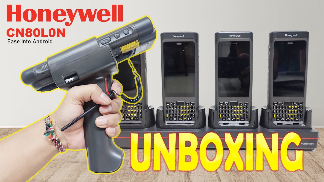 Unboxing Honeywell CN80L0N, Android Handheld Computer Barcode Scanner ...