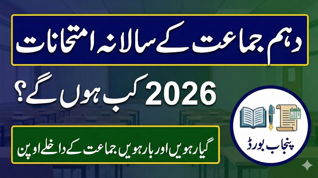 10th Class Date Sheet 2026 Punjab Board | 1st Year & 2nd Year Admission ...