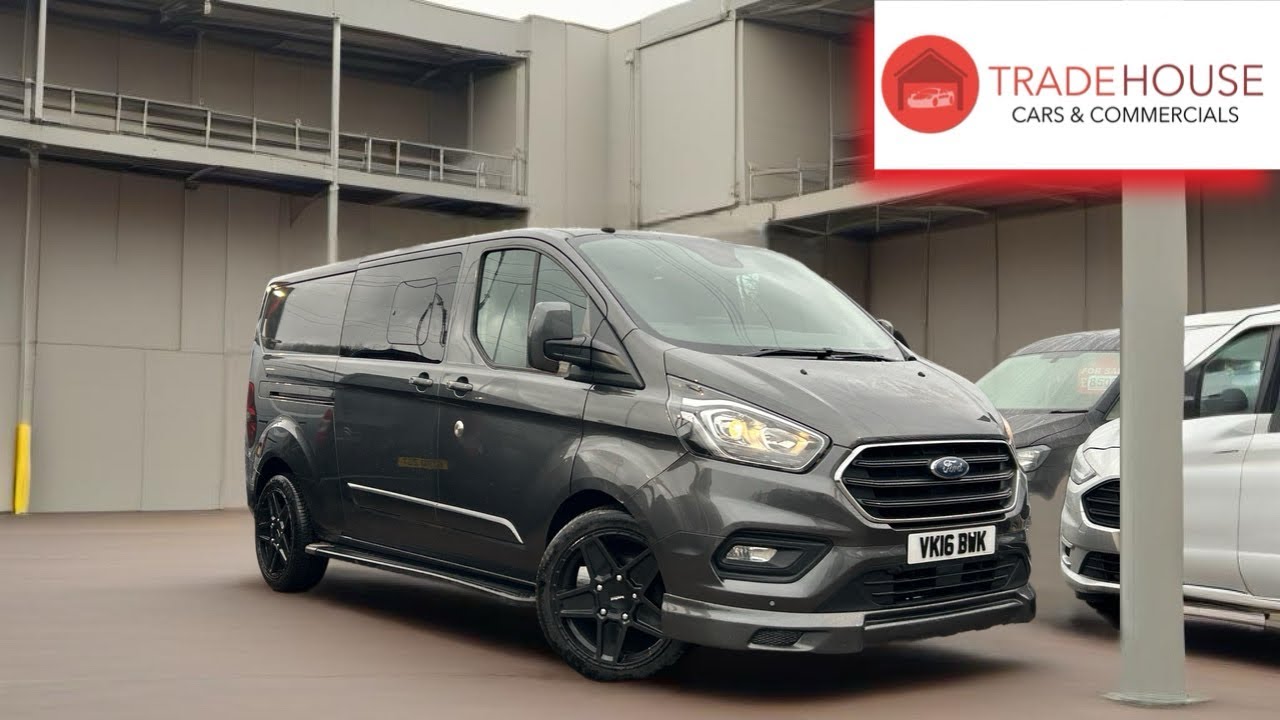 Ford Transit Custom LWB Crew Cab Grey 2018 - YouTube