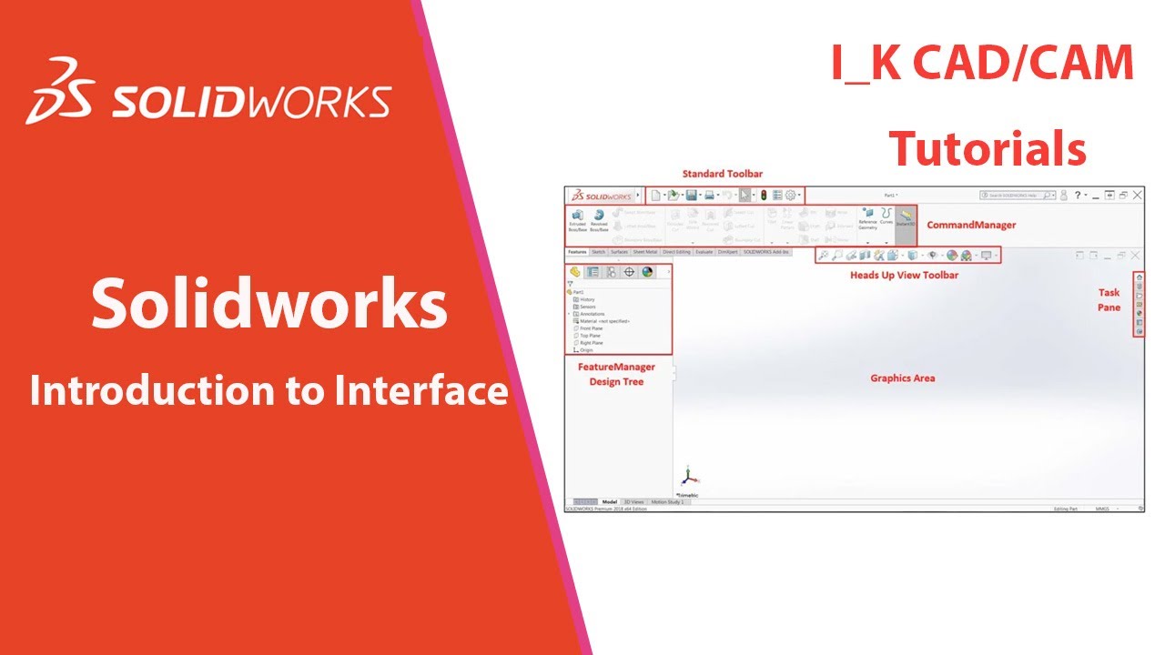 Solidworks: (English) DAY_1: Introduction to Interface #Solidworks # ...