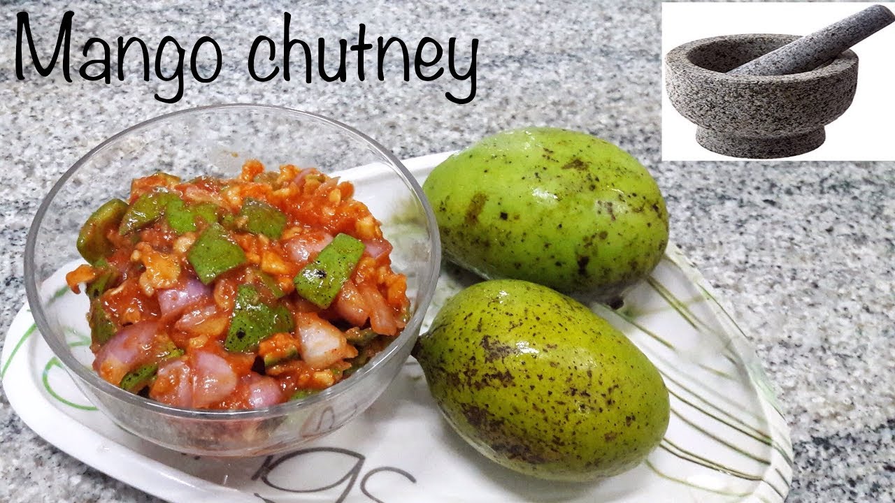Mango chutney / mamidikaya roti pachadi - YouTube
