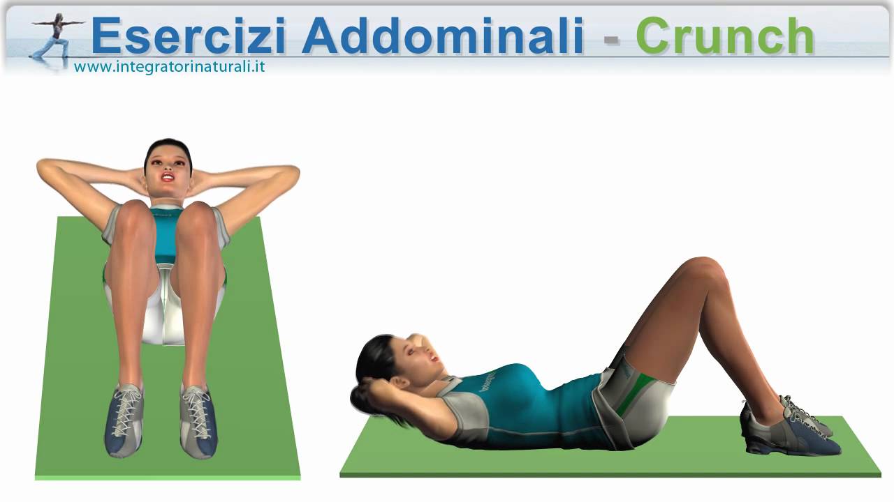 Esercizi Addominali - Crunch - YouTube