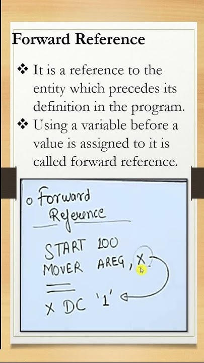 Forward Reference | Language Processer | System Software #systemsoftware #languageprocessing ...