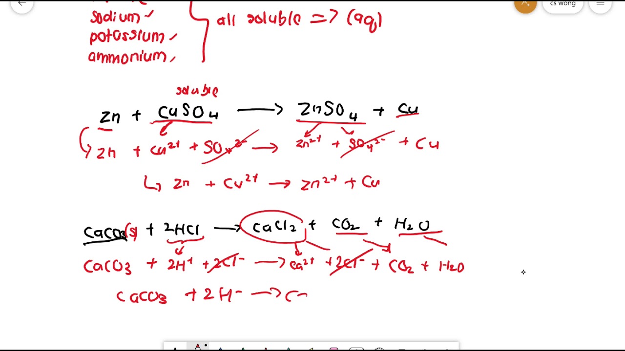 forming ionic equation - YouTube