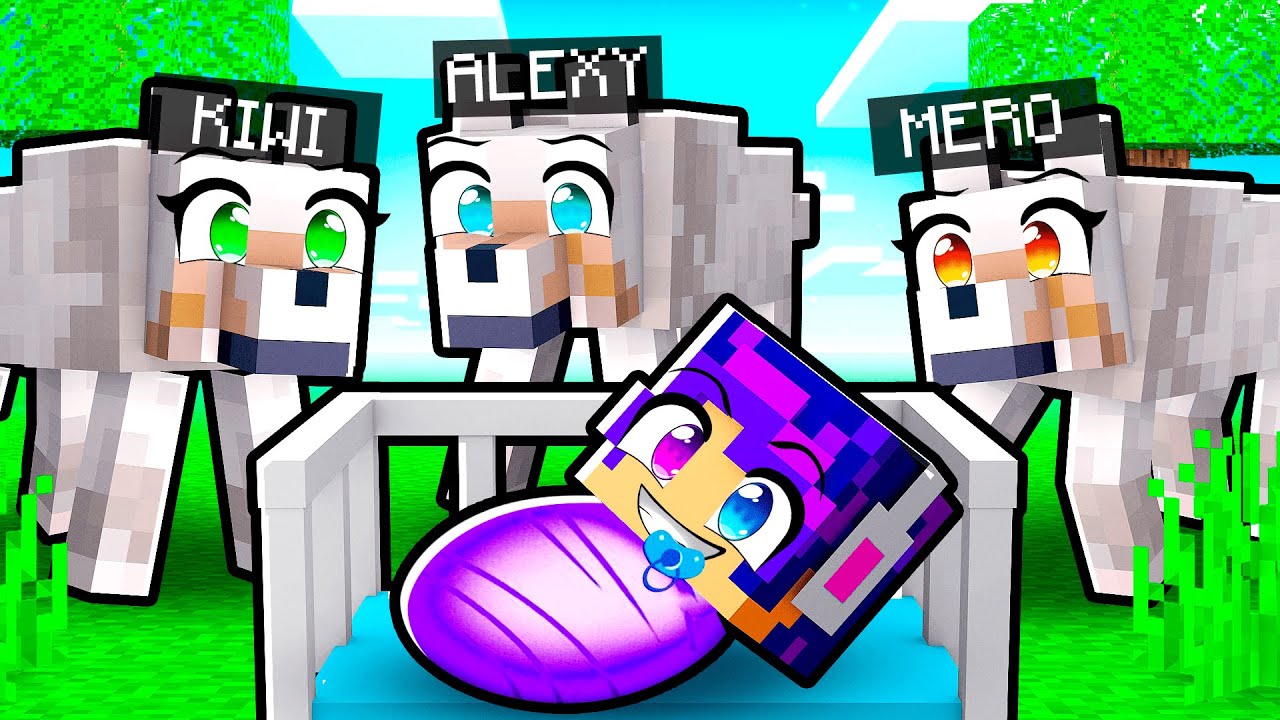 Bebe Galaxito es ADOPTADO por Lobos en Minecraft! - YouTube