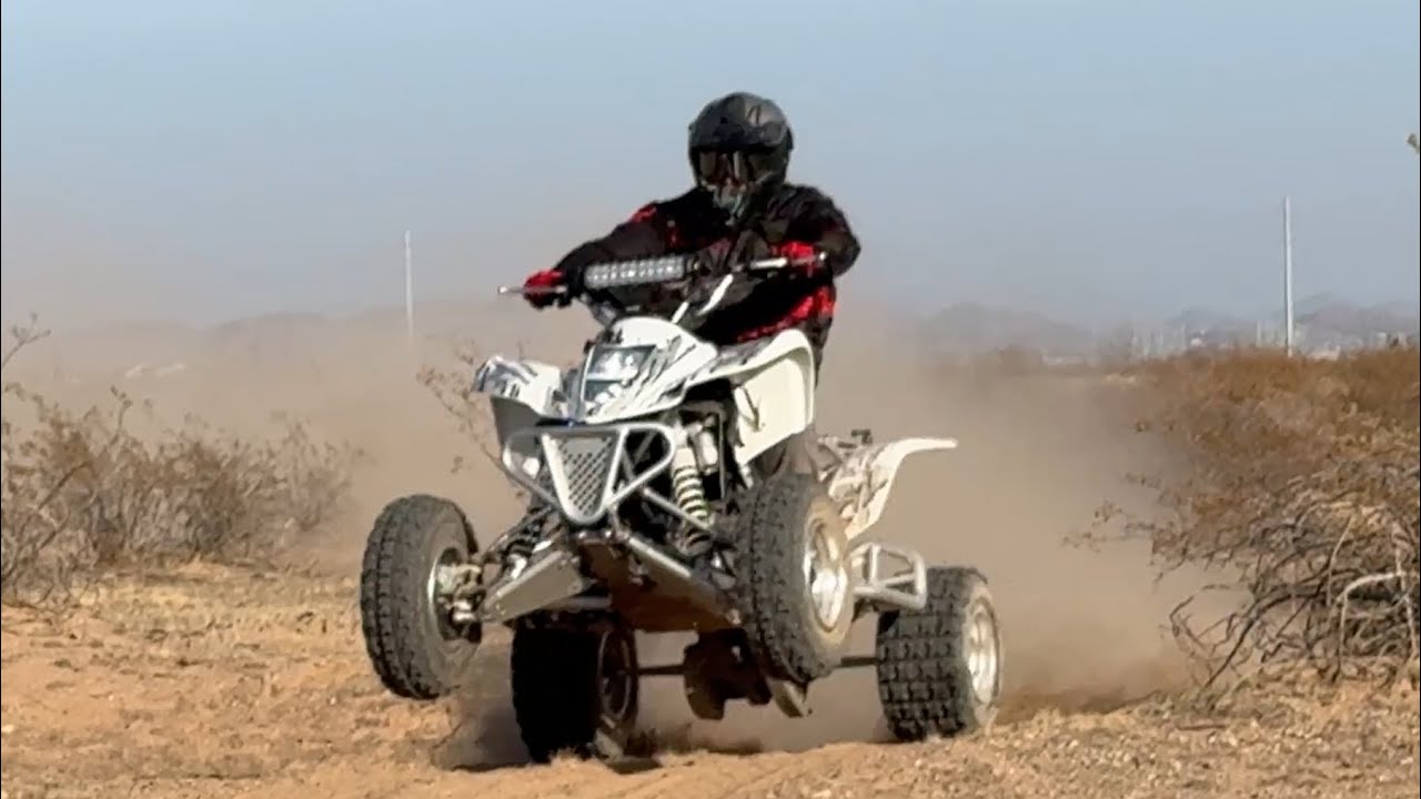 Burning in the desert lap track. #suzuki #ltz400 #z400 #quads #atv ...