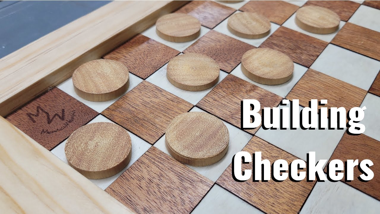 Making a game of checkers! #woodturning #checkers - YouTube