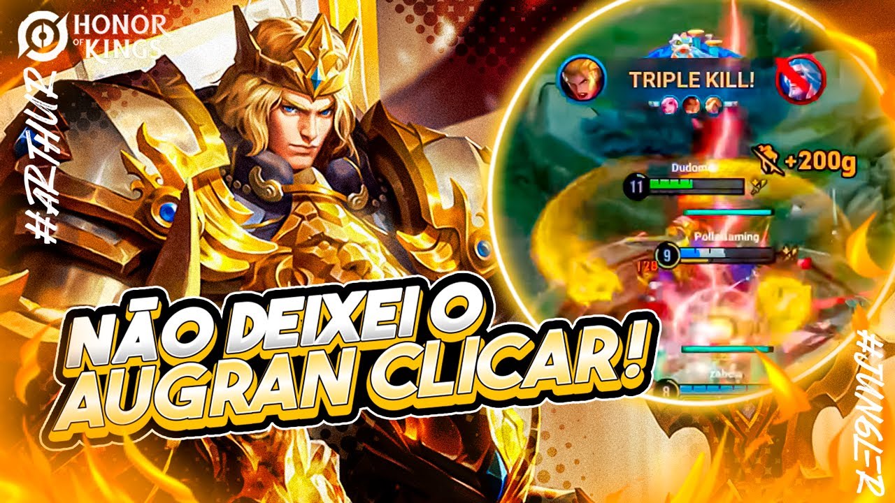 ARTHUR JUNGLE NÃO DEIXA AUGRAN CLICAR │HONOR OF KINGS - YouTube