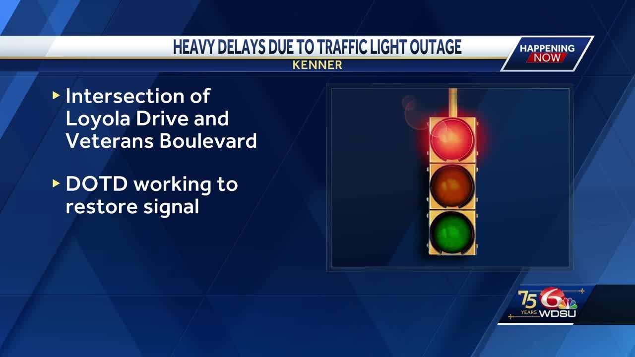 Traffic signals restored in Kenner - YouTube