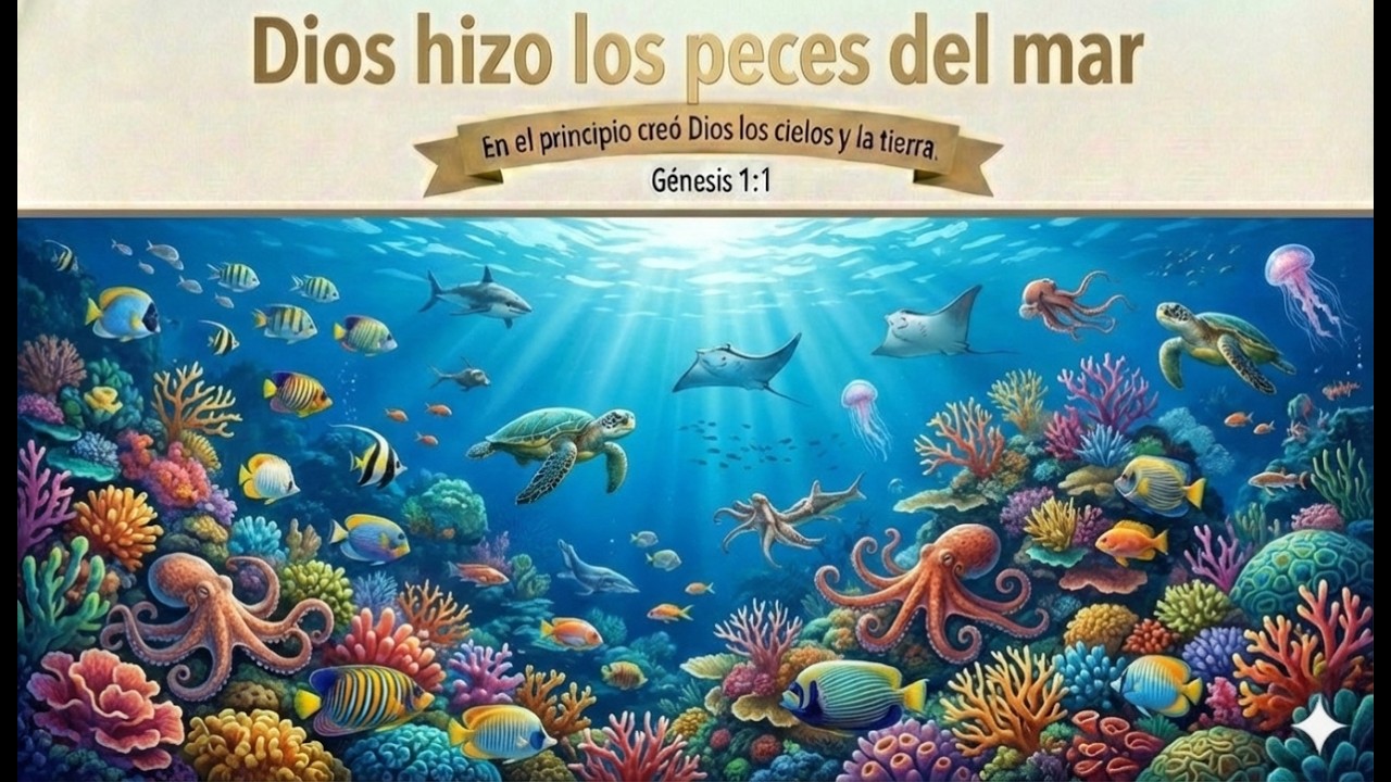 Lección 8| Clase de Principiantes |Dios hizo los peces del mar| 1er ...