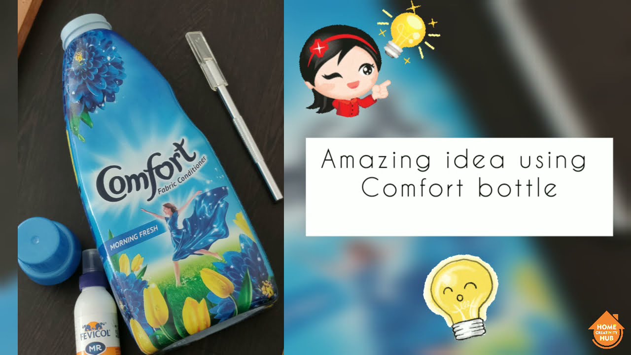Amazing idea using comfort bottle | Comfort bottle reuse idea | Craft ...