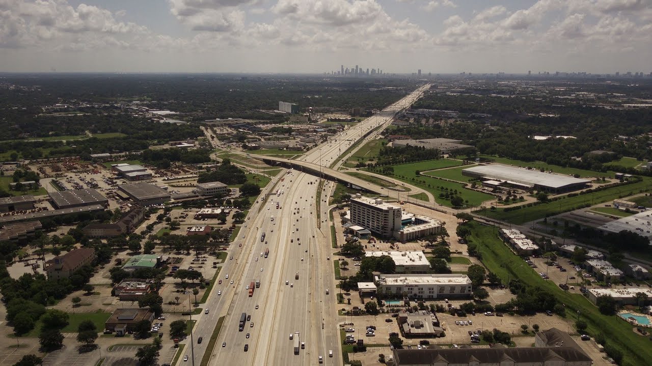 Flying Over Highway 290 In Houston Texas (4K Drone) - YouTube