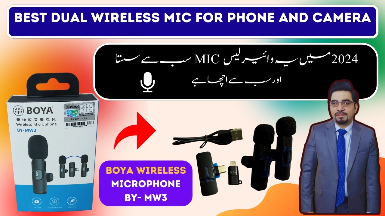 BOYA Wireless microphone unboxing setup guide and review | boya by-mw3 ...