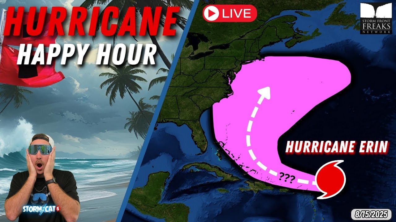 Tracking HURRICANE ERIN on Friday August 15th - YouTube