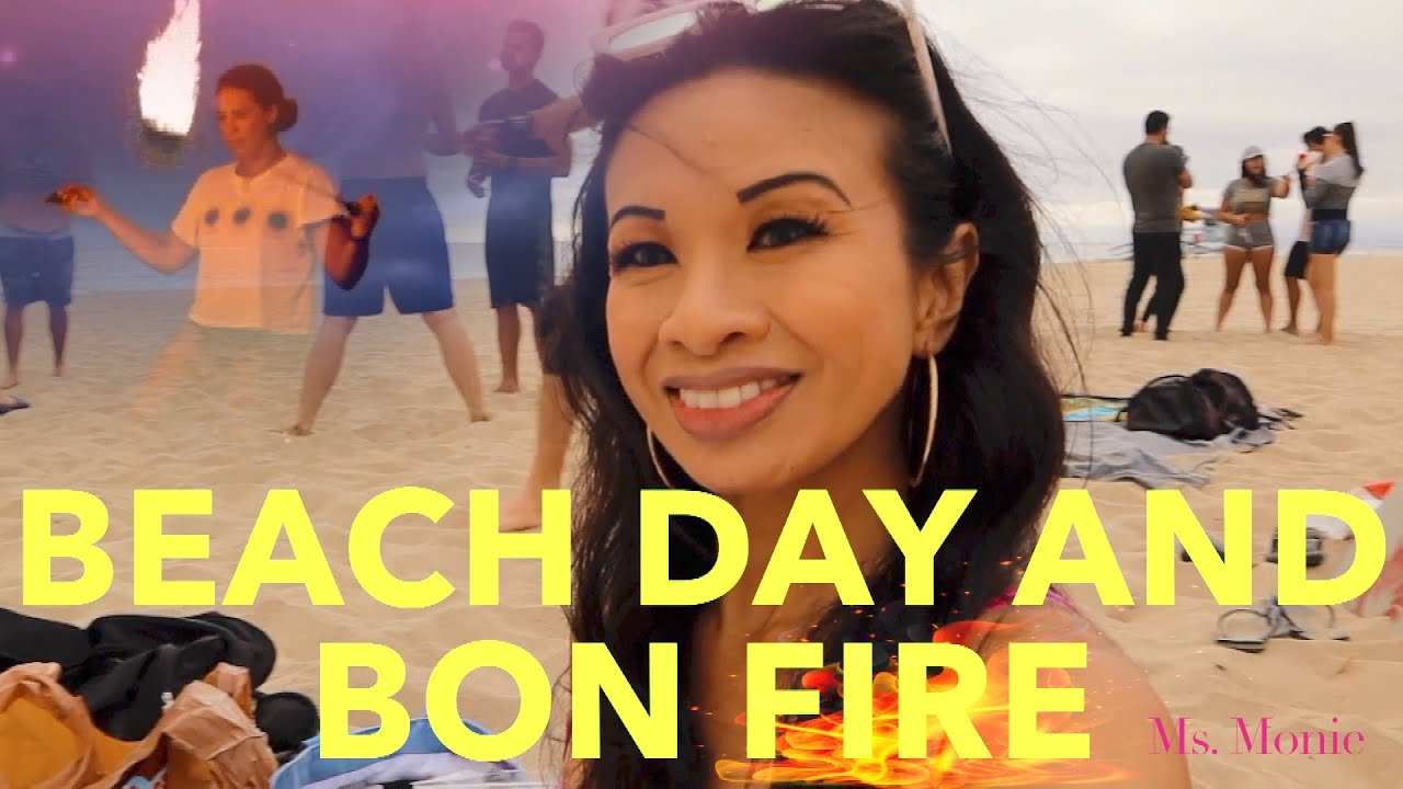 DOCKWEILER STATE BEACH BONFIRE FRIENDS AND AMAZING FIREGIRL SHOW WITH ...