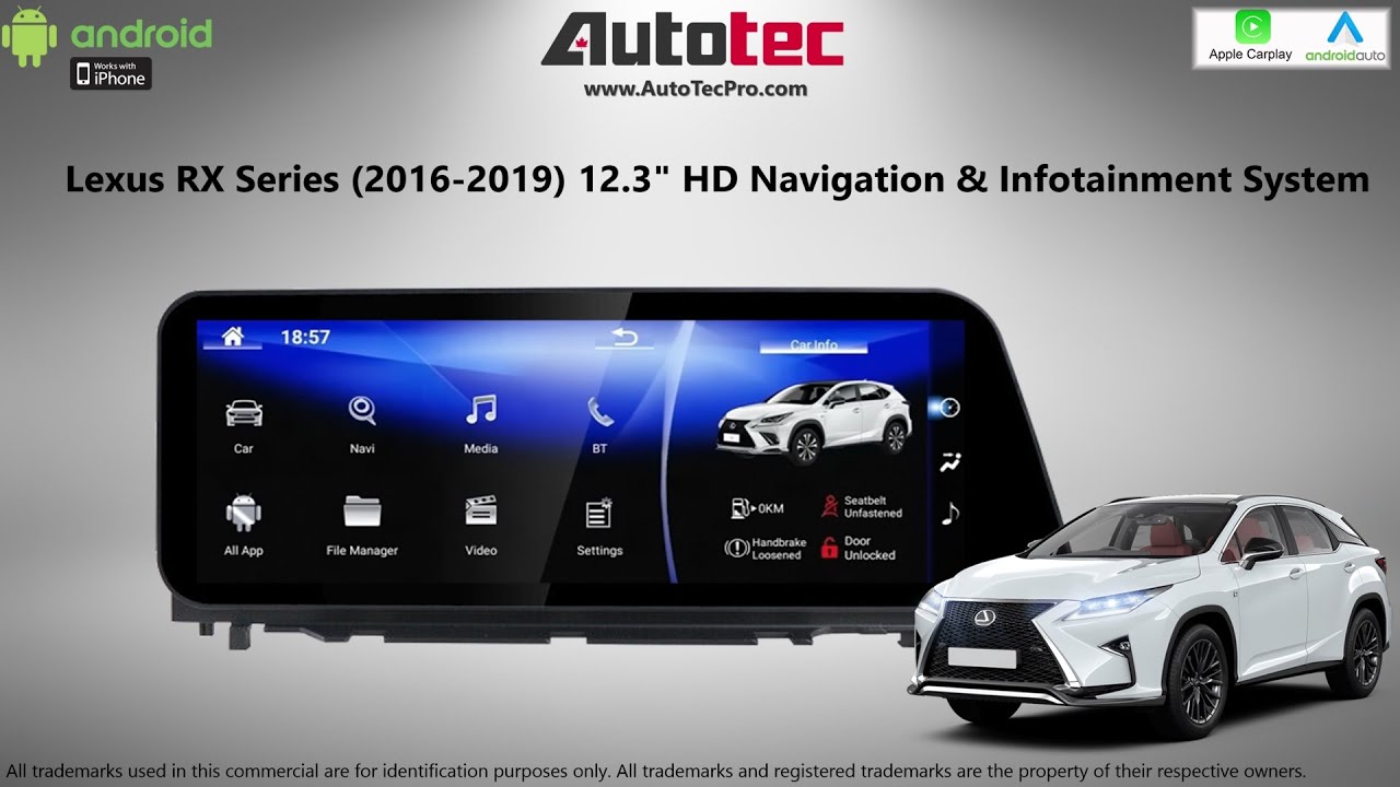 ANDROID LEXUS RX Series(2016-2019) 12.3"HD Android Screen Navigation ...