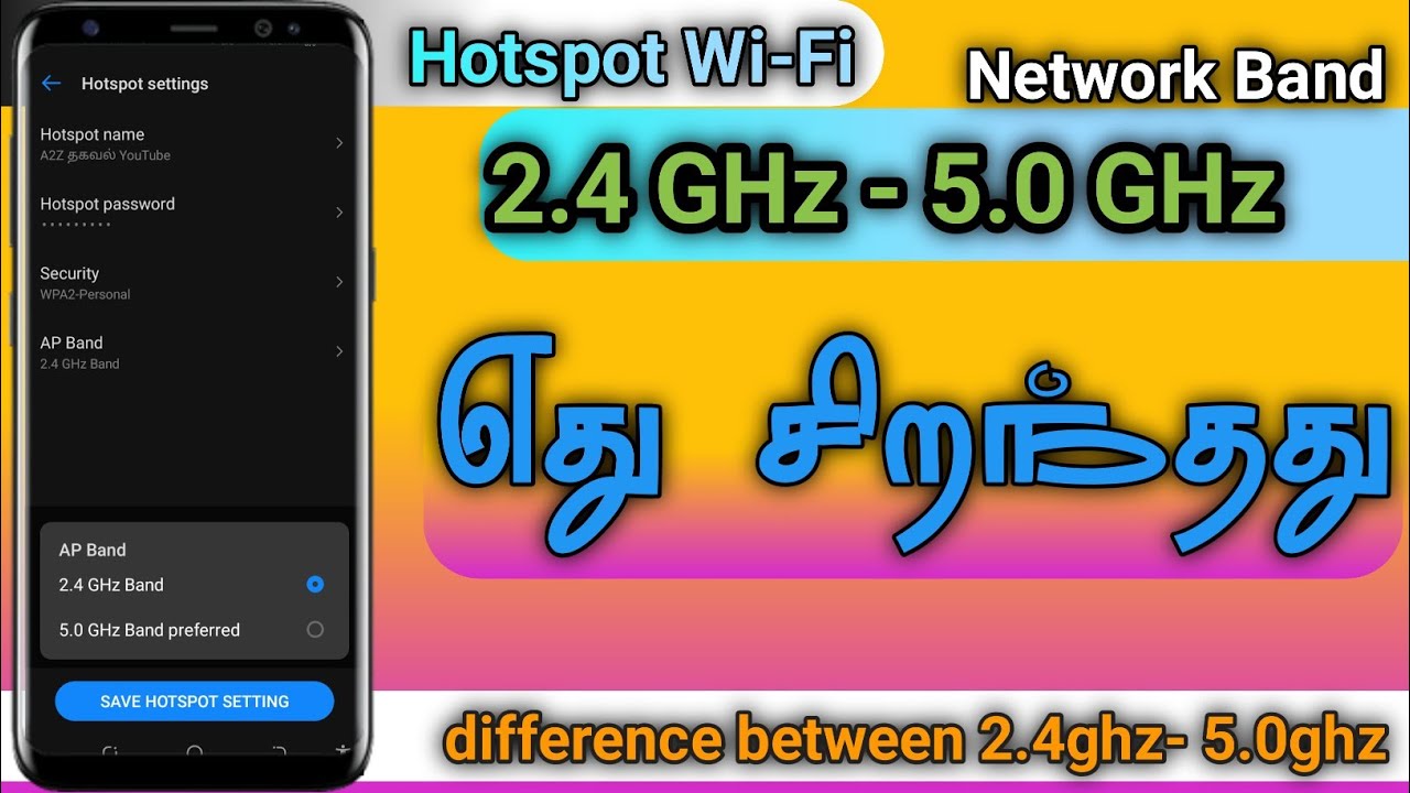 எது சிறந்தது Ap band 2.4 GHz 5.0 GHz|network hotspot WiFi speed range ...
