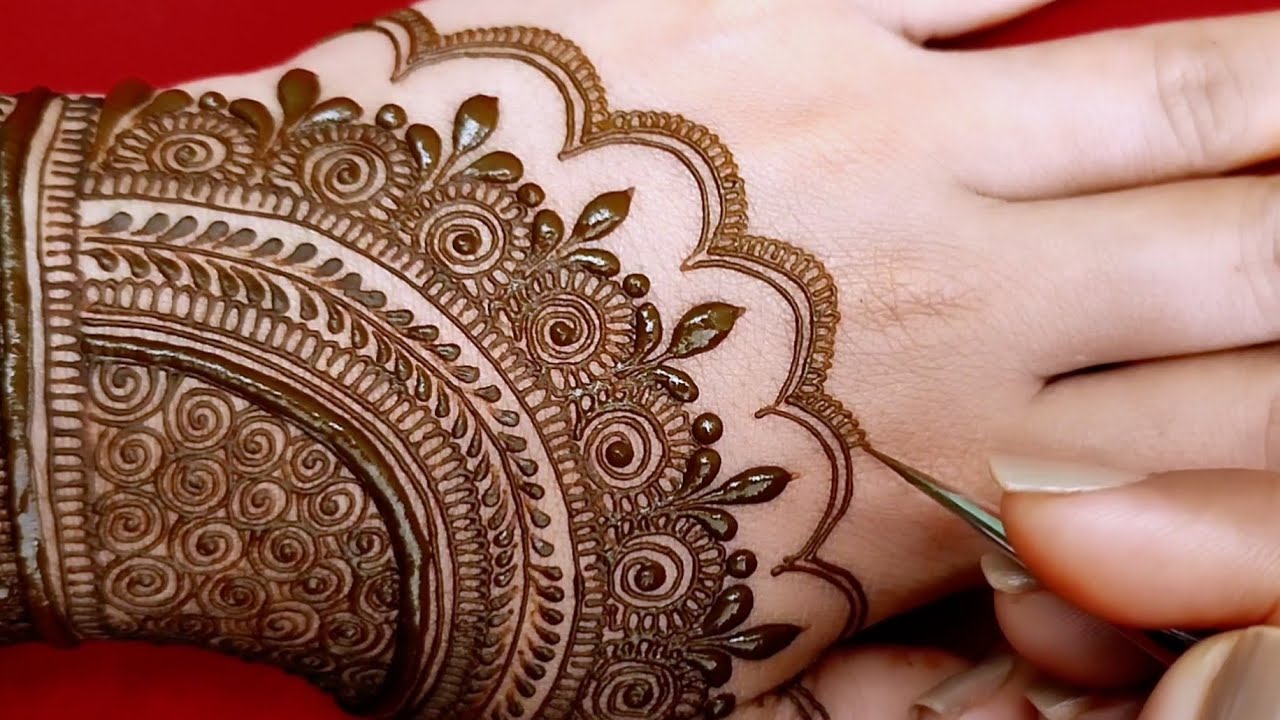 Check Mehndi design ll करवा चौथ मेहंदी design ll back hand easy ...
