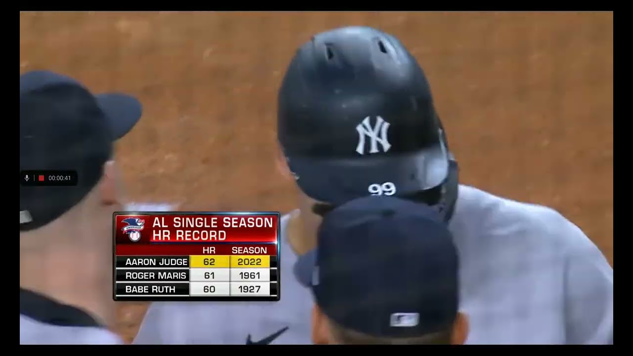 Aaron Judge breaks the single season home run record with number 62 ...